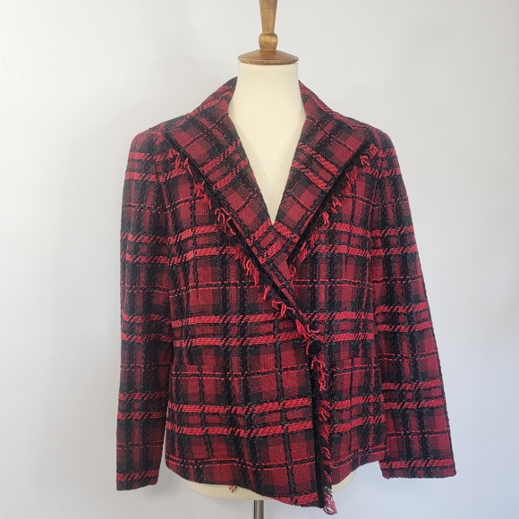 Doncaster | Jackets & Coats | Doncaster Collection Red And Black Tweed ...